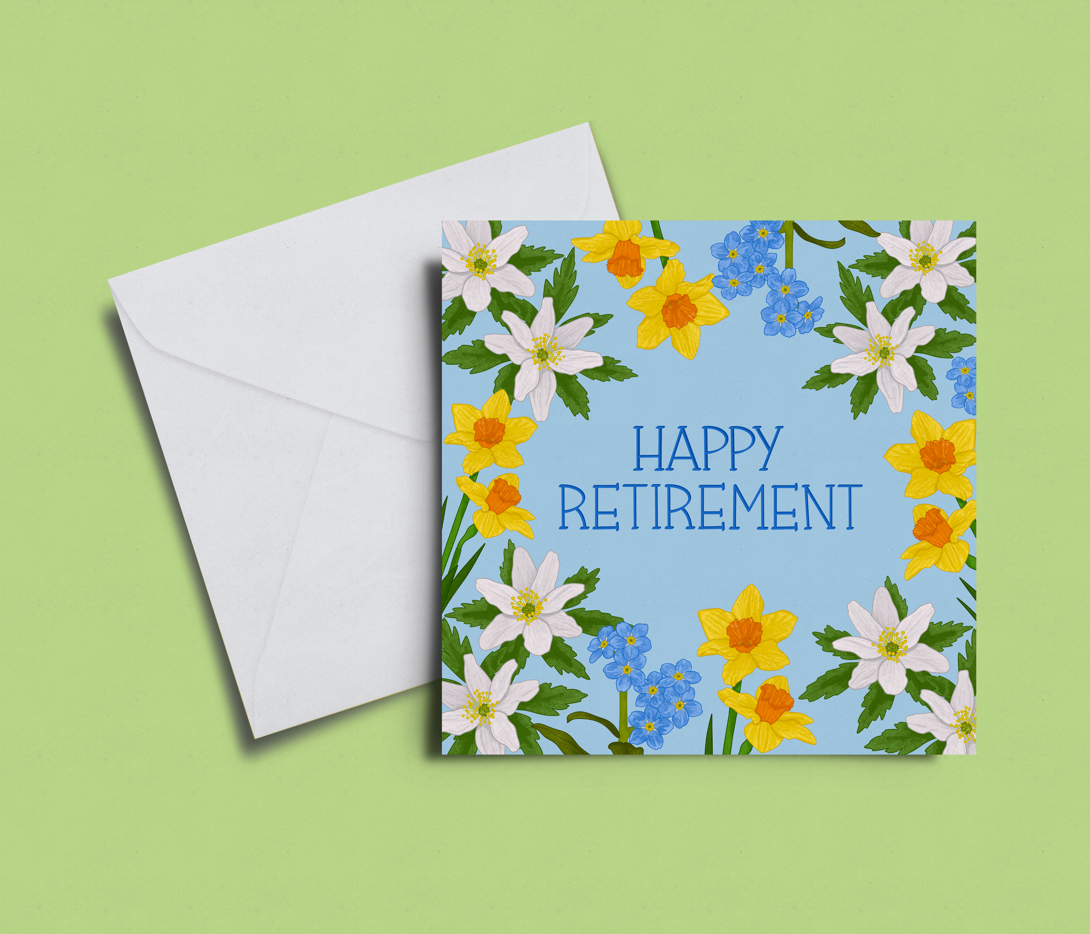 'Happy Retirement' Daffodil Card – Jessica Mae Design